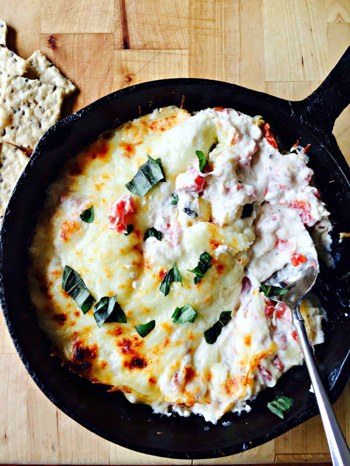 Easy Hot Caprese Dip Recipe - Southern Kissed