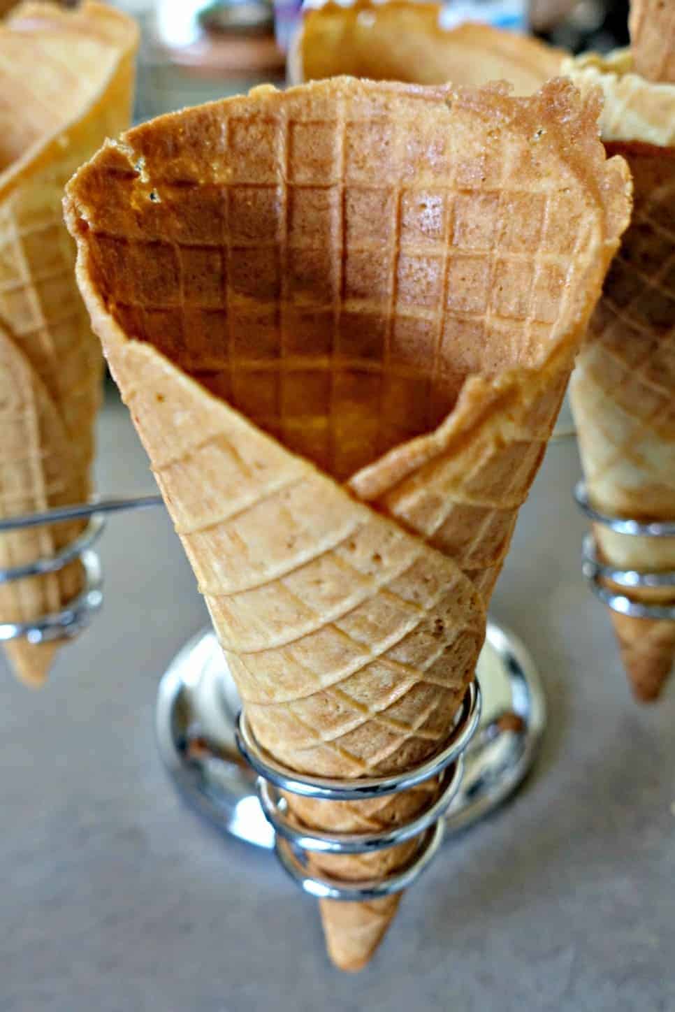 Homemade Coconut Waffle Cones Southern Kissed
