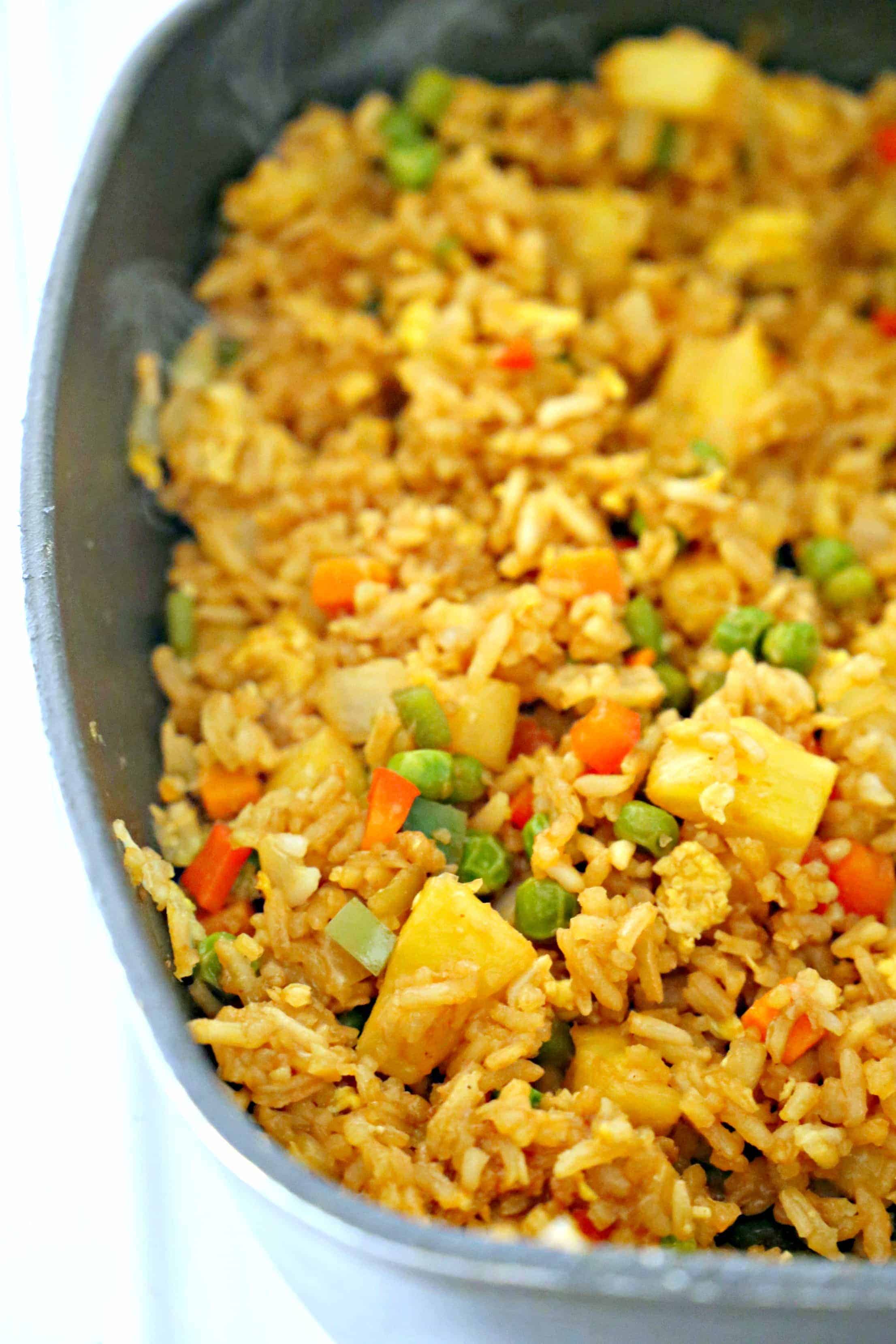 Easy Coconut Shrimp and Tropical Fried Rice - Southern Kissed