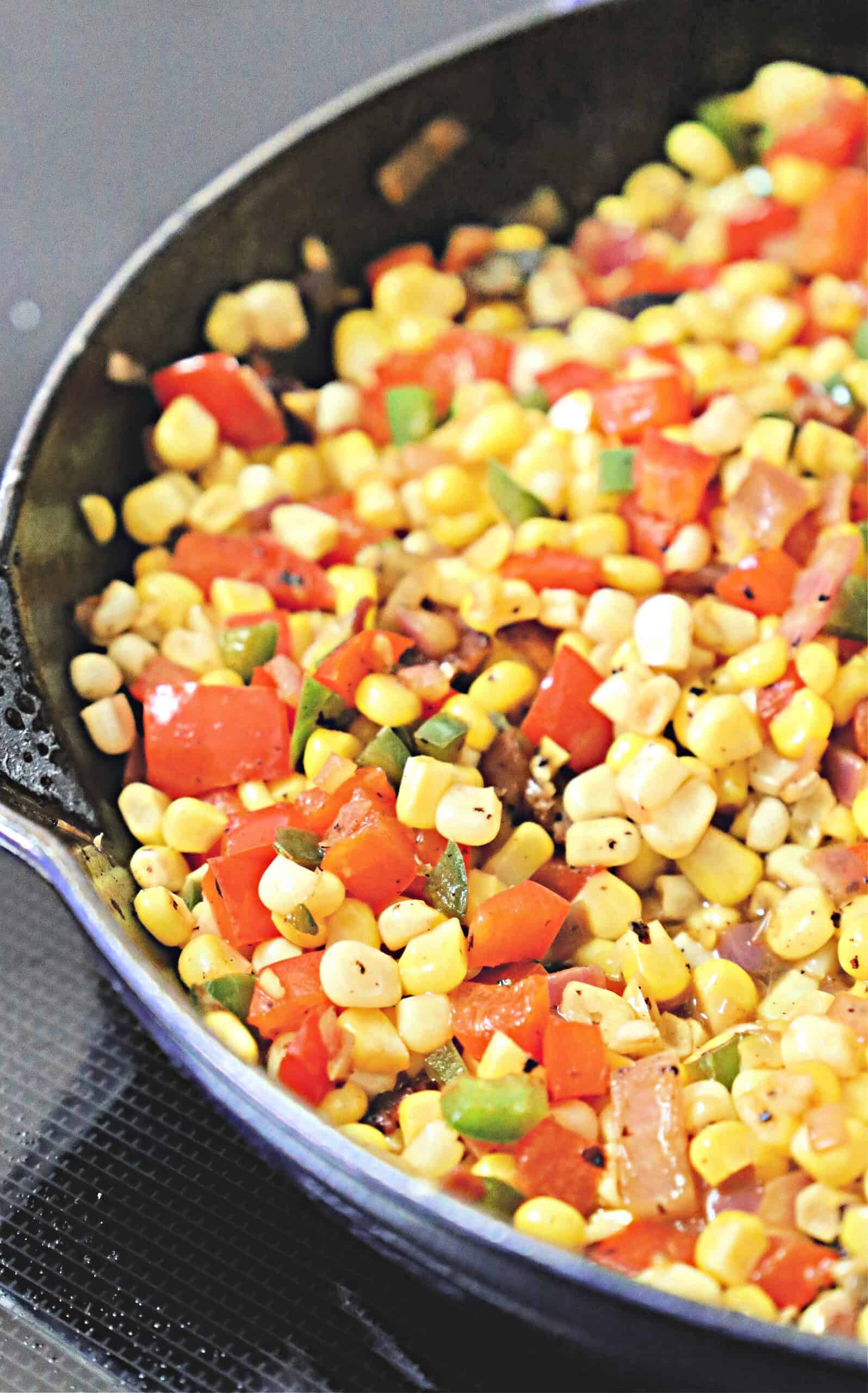 Fried Corn with Bacon and Fresh Jalapeños Recipe