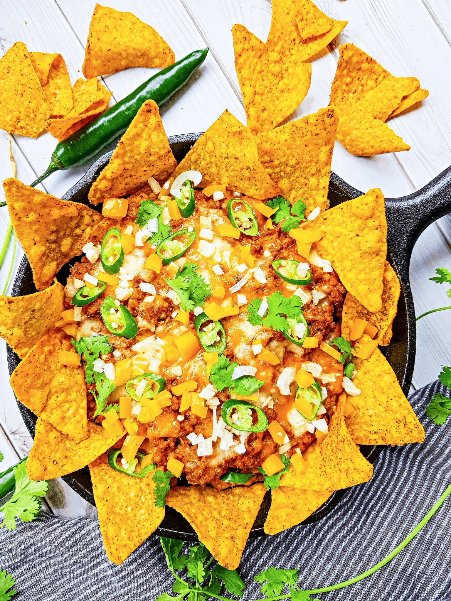 Easy Skillet Nachos Recipe With Cool Ranch Doritos - Southern Kissed