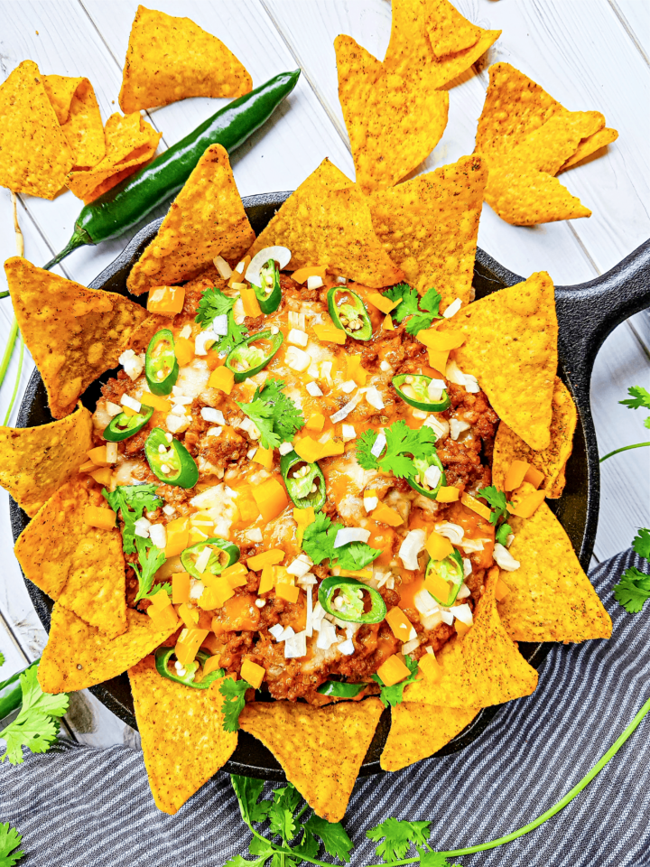 Easy Skillet Nachos Recipe With Cool Ranch Doritos - Southern Kissed