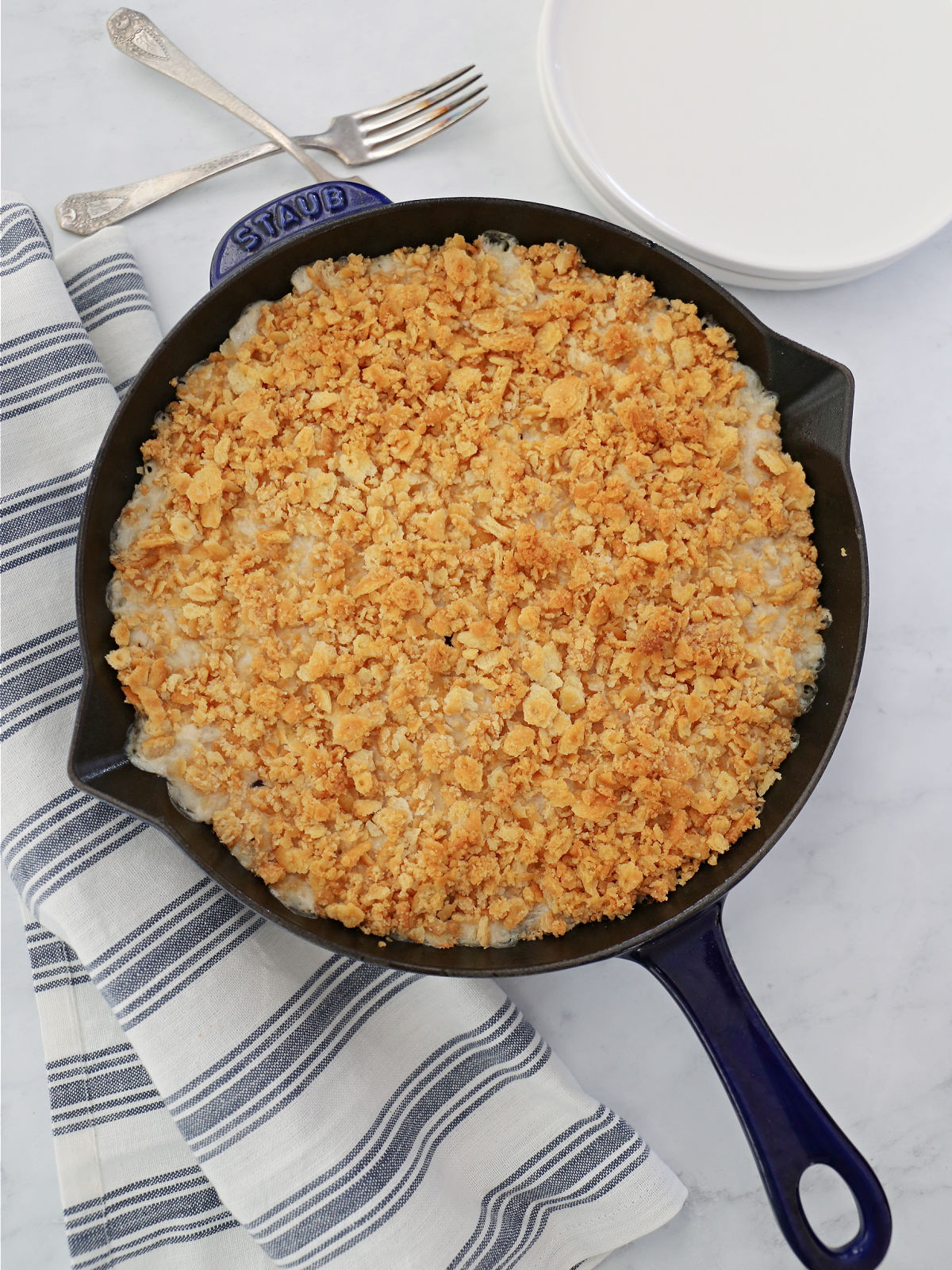 Creamy Chicken and Rice Casserole with Ritz Cracker Topping - Southern ...