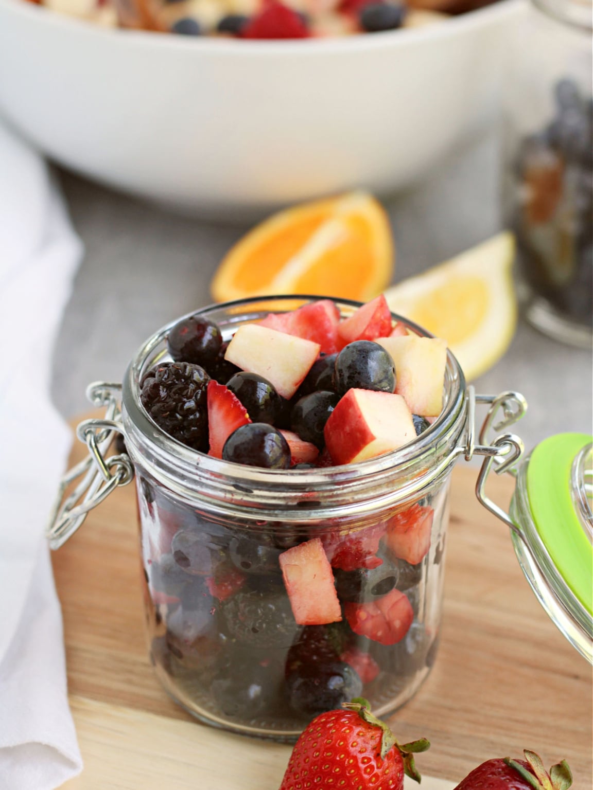 Simple Summer Fruit Salad With a Honey Dressing - Southern Kissed
