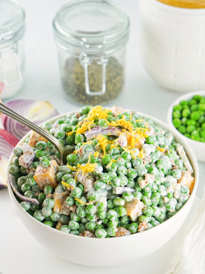 Classic Pea Salad Recipe - Southern Kissed