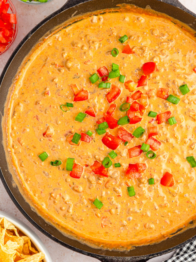 Easy Velveeta Rotel Dip with Beef Recipe - Southern Kissed
