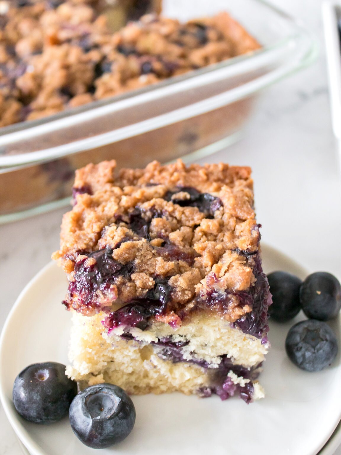 Blueberry Buckle With Brown Sugar Topping - Southern Kissed