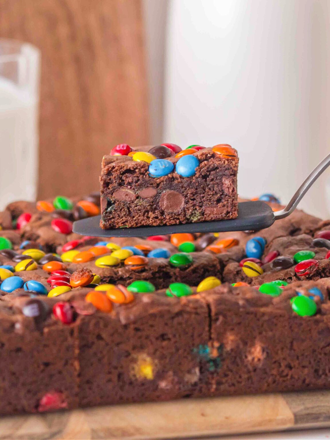Cake Mix Brownies With M&Ms - Southern Kissed